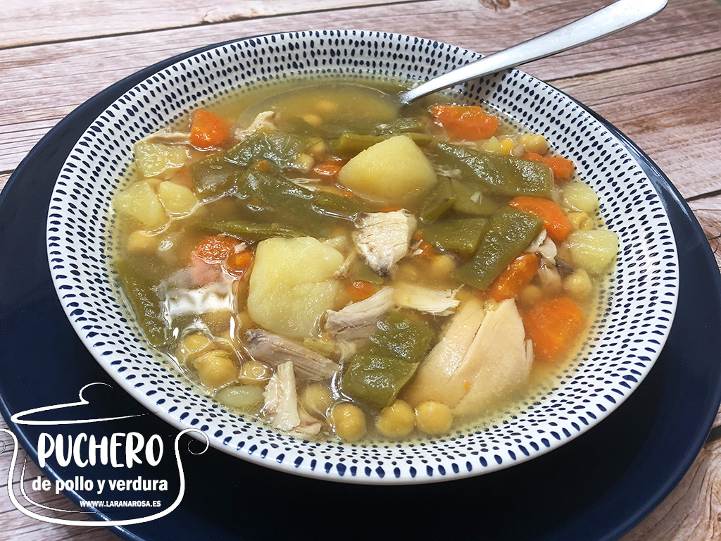 Puchero de pollo y verdura — La rana Rosa